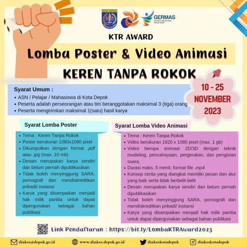 KTR Award: Lomba Poster & Video Animasi "Keren Tanpa Rokok" | Event ...