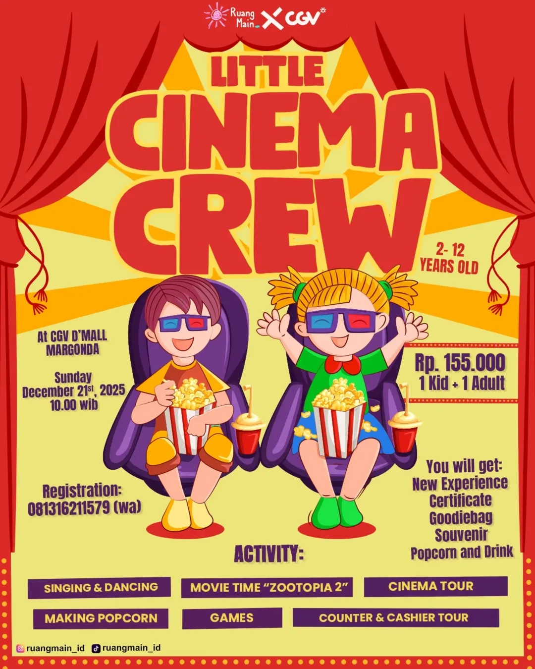 Little Cinema Crew Depok 2025: Tour Bioskop & Nonton Zootopia 2 | Event ...