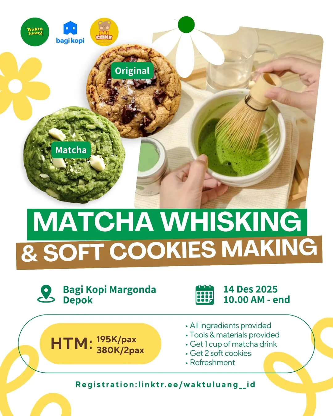 Workshop Matcha Whisking & Soft Cookies Making Depok: Info Harga & Cara ...