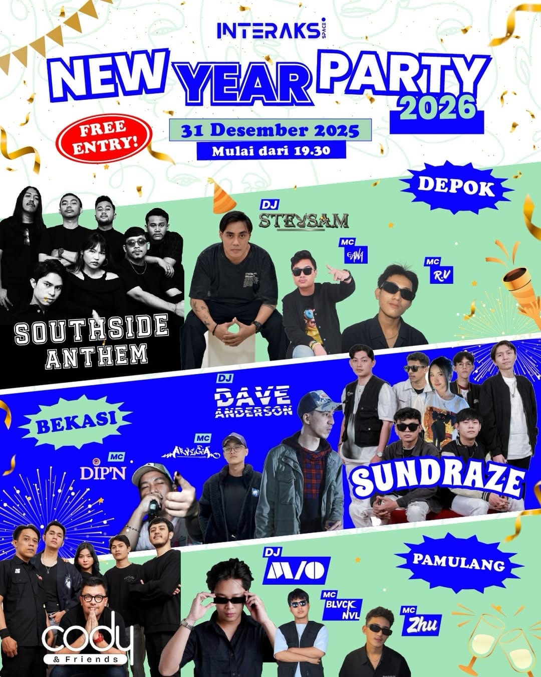 New Year Party 2026 di Interaksi Space | Event & Info Depok Terkini