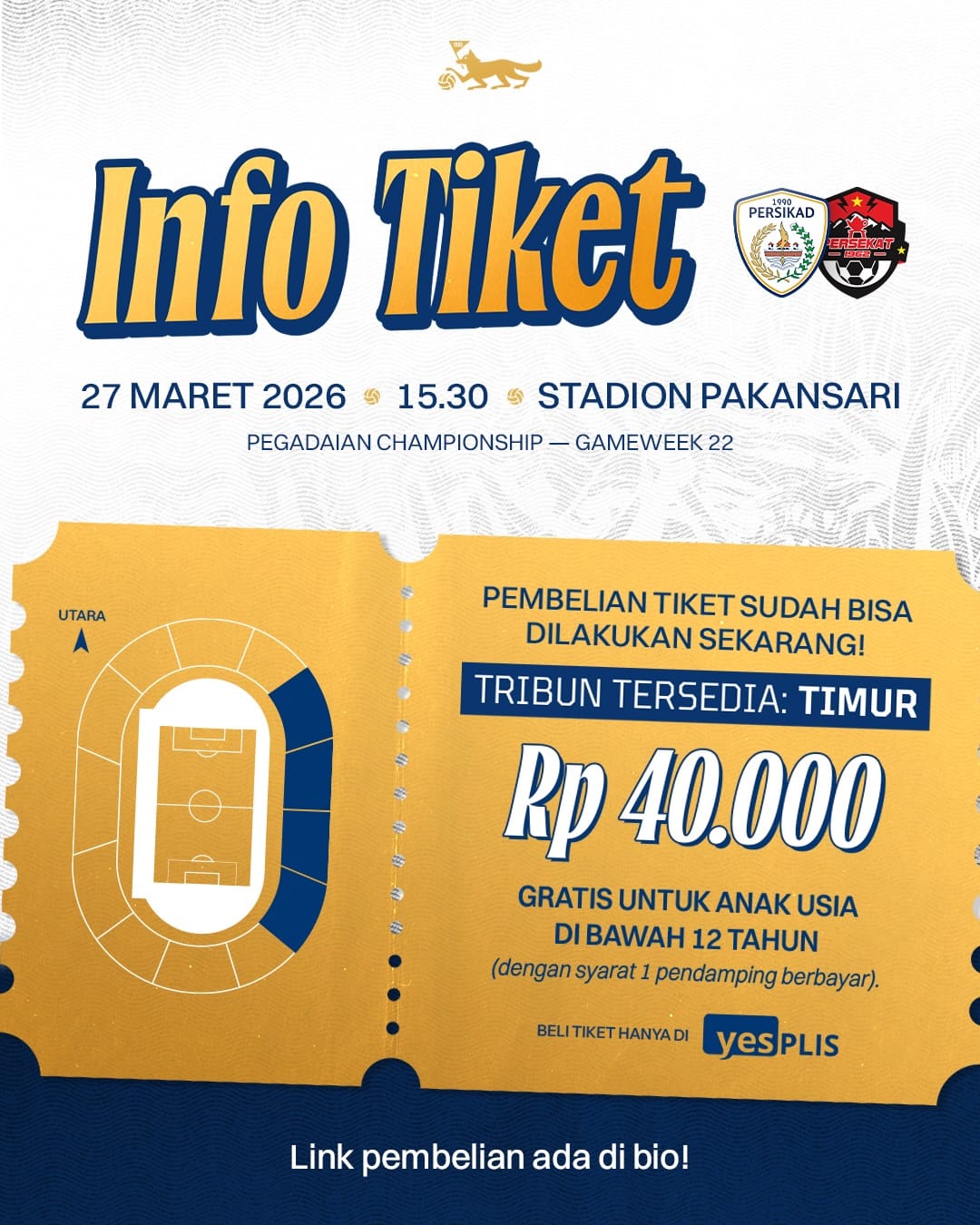 Laga Pekan ke-22 Pegadaian Championship: Persikad Depok Jamu Persekat ...