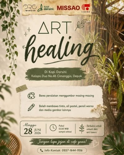 Me Time Lewat Seni: Art Healing Hadir di Kopi Darsini Cimanggis Depok